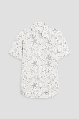 Thom Browne Printed Cotton Shirt - White