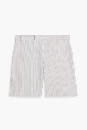 Thom Browne Pinstriped Cottonottoman Shorts - Gray