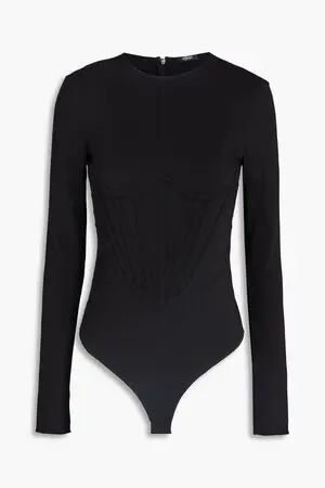 Versace Stretchgeorgette Bodysuit - Black