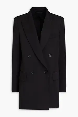 Max Mara Levico Wool And Mohairblend Twill Blazer - Black