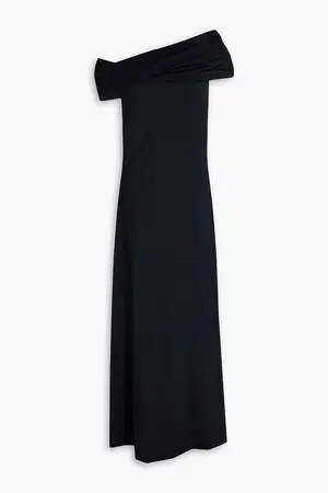 RÓHE Oneshoulder Stretchjersey Maxi Dress - Black