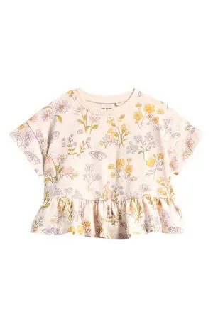NEXT Ditsy Frill Floral T-shirt - Neutral