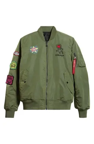 Alpha Industries X Keith Haring Ma-1 Reversible Jacket - Sage