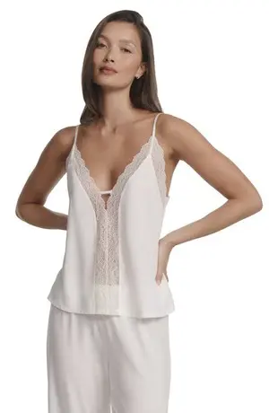 Eberjey Lara Long Pajamas - Ivory