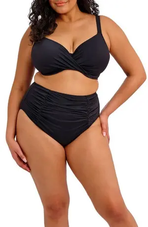 Elomi Plain Sailing High-waisted Bikini Bottom - Black