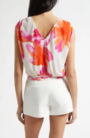 Ramy Brook Sabine Floral V-neck Top