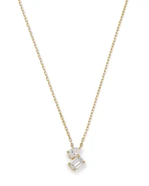 Bloomingdale'S Luxe Collection Certified Lab Grown Diamond Toi Et Moi Pendant Necklace - Gold