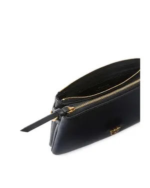 Pinko Double Mini Leather Shoulder Bag
