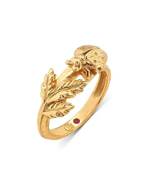 CAPUCINE DE WULF Meadow Ladybug Ring - Gold