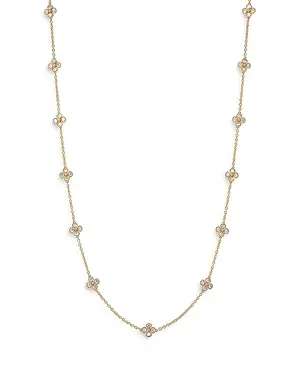 CAPUCINE DE WULF Berry Clover Mother Of Pearl Double Sided Long Necklace - Pearl White