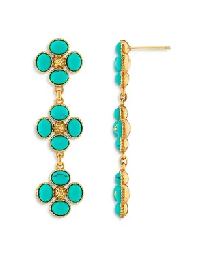 CAPUCINE DE WULF Berry Clover Linear Earrings
