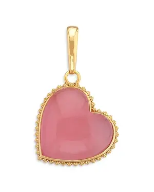 CAPUCINE DE WULF Love Jade Heart Charm - Pink