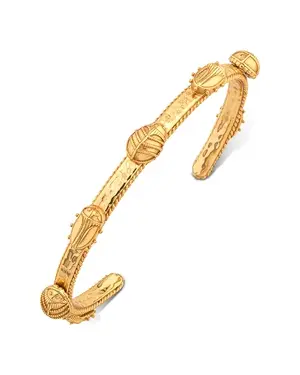 CAPUCINE DE WULF Scarab Petite Cuff Bracelet - Gold