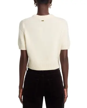 TOCCIN Elsie Short Sleeve Sweater - Ivory