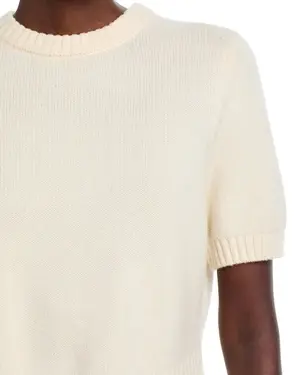 TOCCIN Elsie Short Sleeve Sweater - Ivory