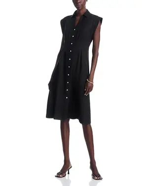 SINGLE THREAD Button Front Shirt Dress