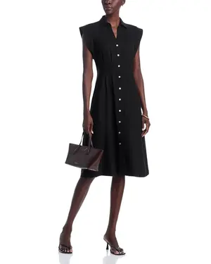 SINGLE THREAD Button Front Shirt Dress