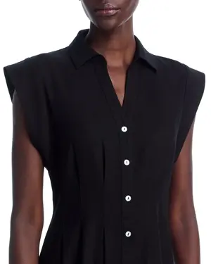 SINGLE THREAD Button Front Shirt Dress