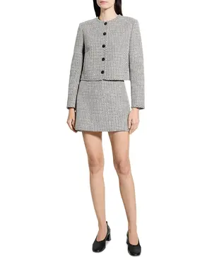 Theory Striped Tweed Jacket