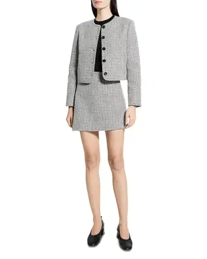 Theory Striped Tweed Jacket