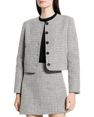 Theory Striped Tweed Jacket