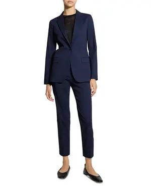 Theory Notched Lapel Staple Blazer - Midnight Navy