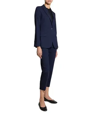 Theory Notched Lapel Staple Blazer - Midnight Navy