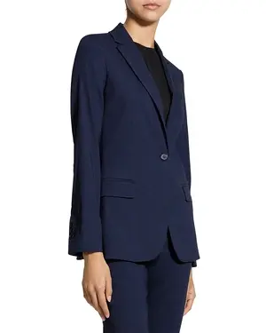Theory Notched Lapel Staple Blazer - Midnight Navy