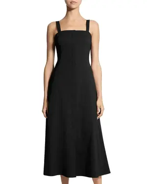 Theory Square Neck Midi Dress