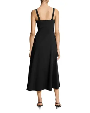 Theory Square Neck Midi Dress