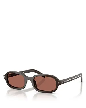 Prada Oval Sunglasses, 50mm - Brown