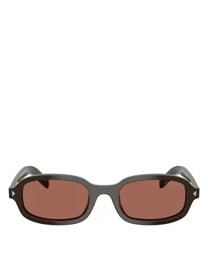 Prada Oval Sunglasses, 50mm - Brown