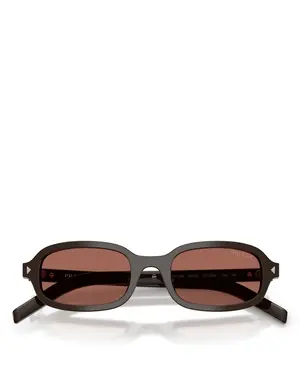 Prada Oval Sunglasses, 50mm - Brown