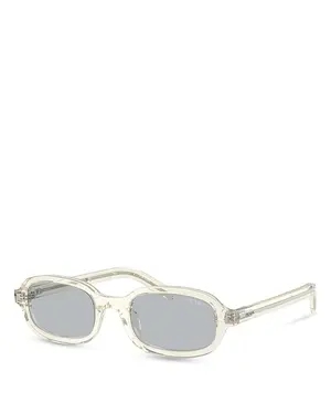Prada Oval Sunglasses, 50mm - Light Grey