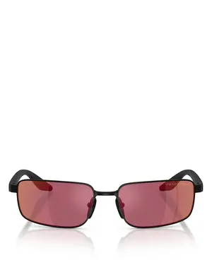 Prada Sport Linea Rossa Rectangular Sunglasses, 59mm