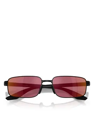 Prada Sport Linea Rossa Rectangular Sunglasses, 59mm