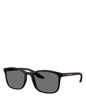 Prada Sport Linea Rossa Pillow Sunglasses, 56mm - Black