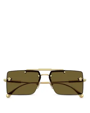 Versace Rectangular Sunglasses, 60mm