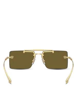 Versace Rectangular Sunglasses, 60mm