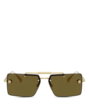 Versace Rectangular Sunglasses, 60mm