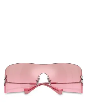 Miu Miu Rectangular Sunglasses 44mm - Silver