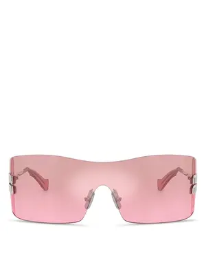 Miu Miu Rectangular Sunglasses 44mm - Silver