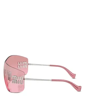 Miu Miu Rectangular Sunglasses 44mm - Silver