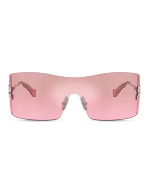 Miu Miu Rectangular Sunglasses 44mm - Silver