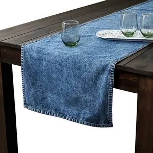JULISKA Denim Table Runner, 18 X 90