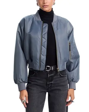 ANINE BING Leon Cropped Bomber Jacket