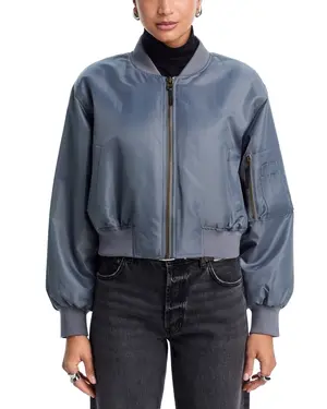 ANINE BING Leon Cropped Bomber Jacket