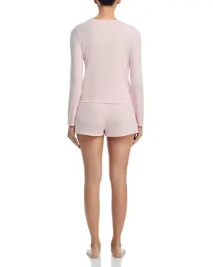 Honeydew Intimates Blissful Long Sleeve Henley Shortie Pajama Set