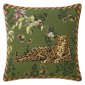 YVES DELORME Orchidia Decorative Pillow, 18 X 18 - Kaki