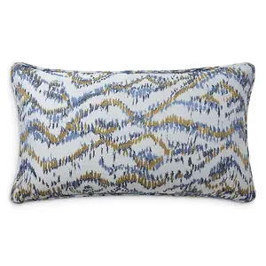 YVES DELORME Ecumes Decorative Pillow, 13 X 22 - Blue